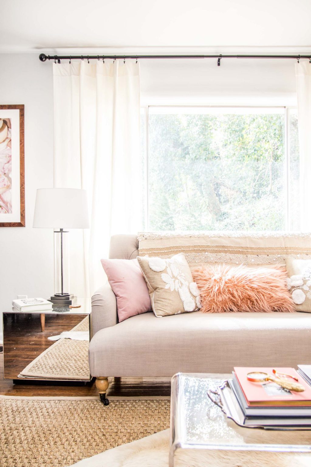 Embracing Blush Decor in the Living Room - Thou Swell